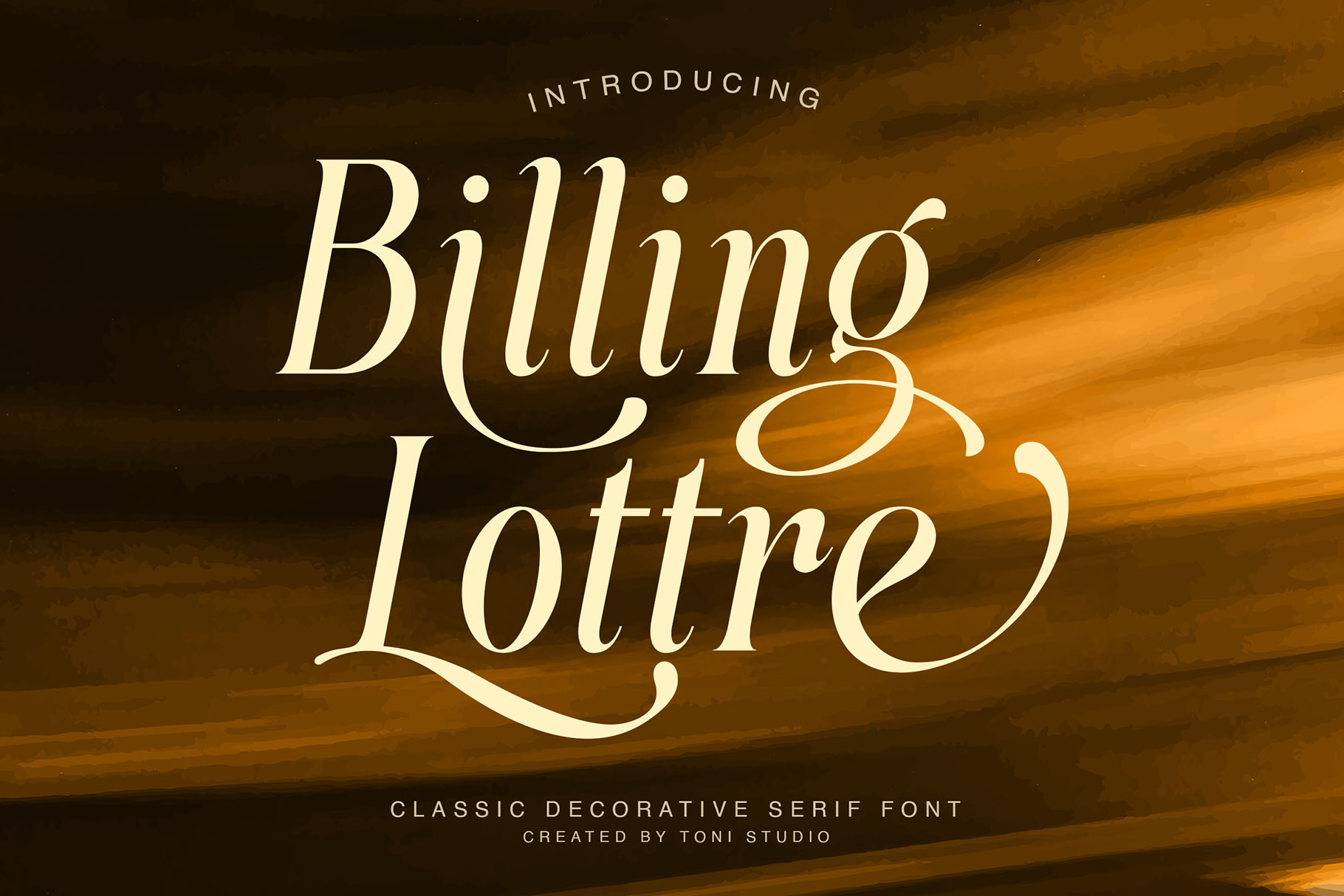 Billing Lottre font by toni studio